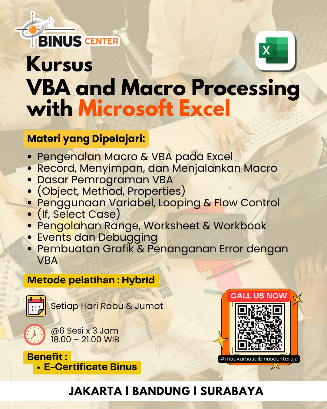 Kursus VBA Macro Processing with MS Excel | Jakarta, Bandung, Surabaya ...