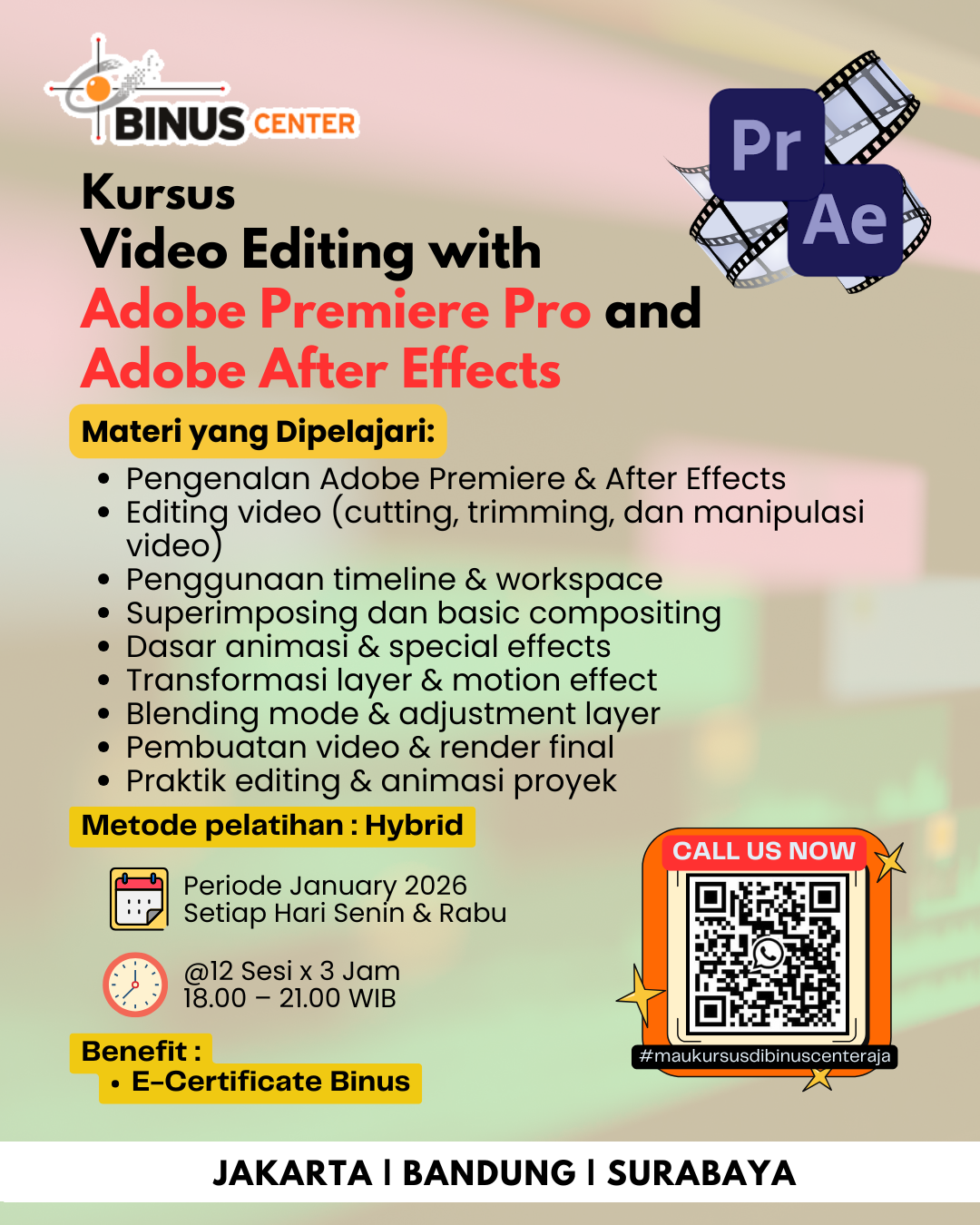 Kursus Video Editing with Adobe Premiere Pro & Adobe After Effects ...
